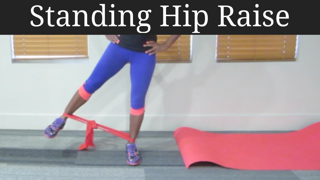 Standing Resisted Hip Raise - YouTube