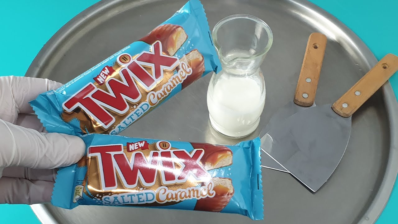 TWIX Salted Caramel Ice Cream Rolls |relax & make Chocolate Bar to Ice ...