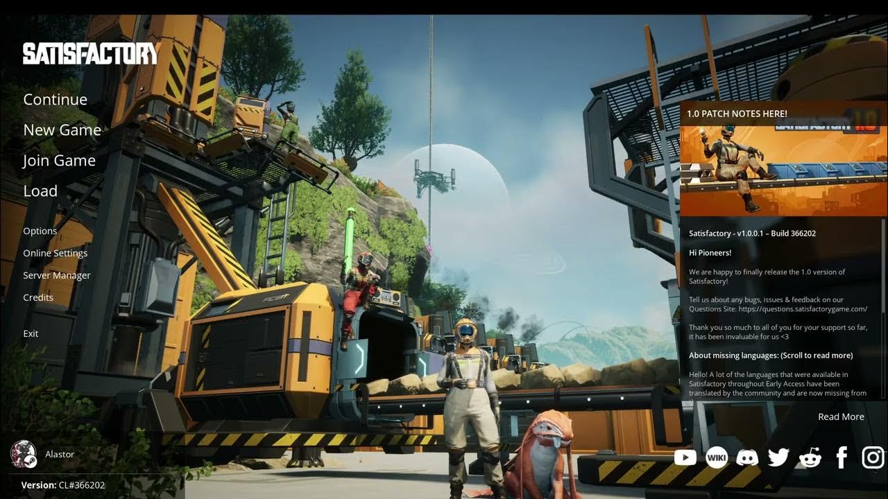 Satisfactory day 1 : 1.0 Hype. Basic janky production. - YouTube