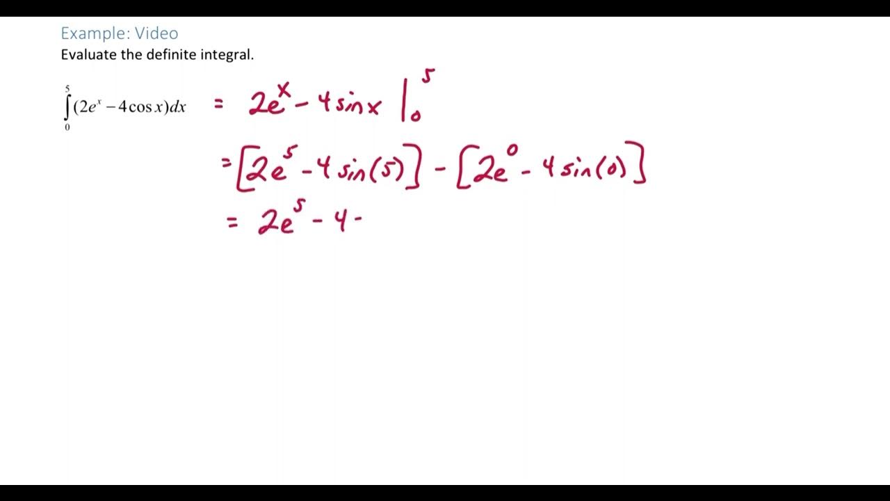 Evaluating Definite Integrals Ex1 - YouTube