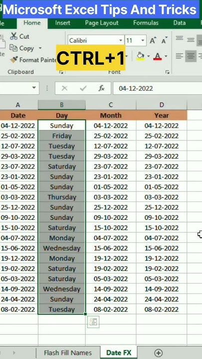 #shorts #excel Excel Interview Question Day Month Year in Excel #exceltips #msexcel # ...