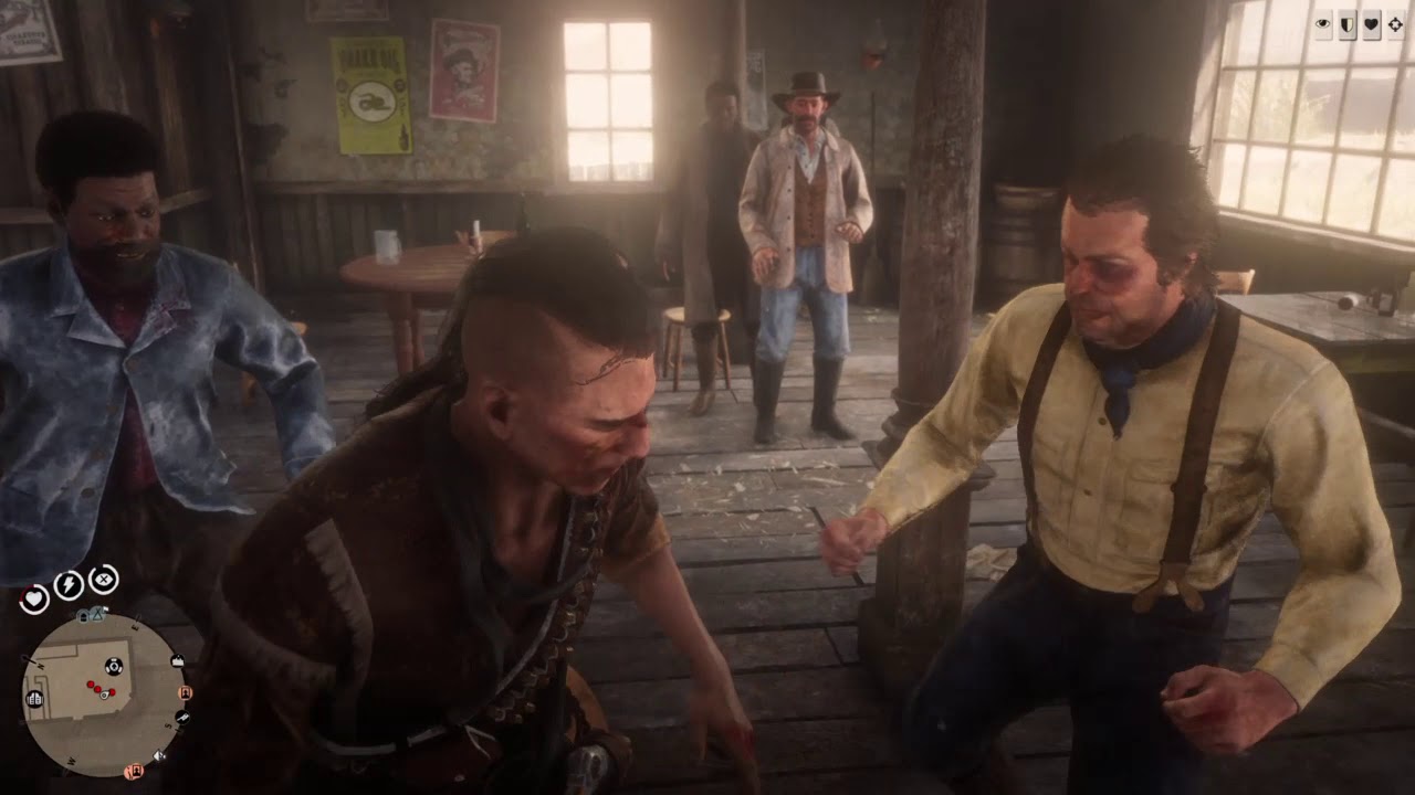 RDR2 Bar Brawl - YouTube