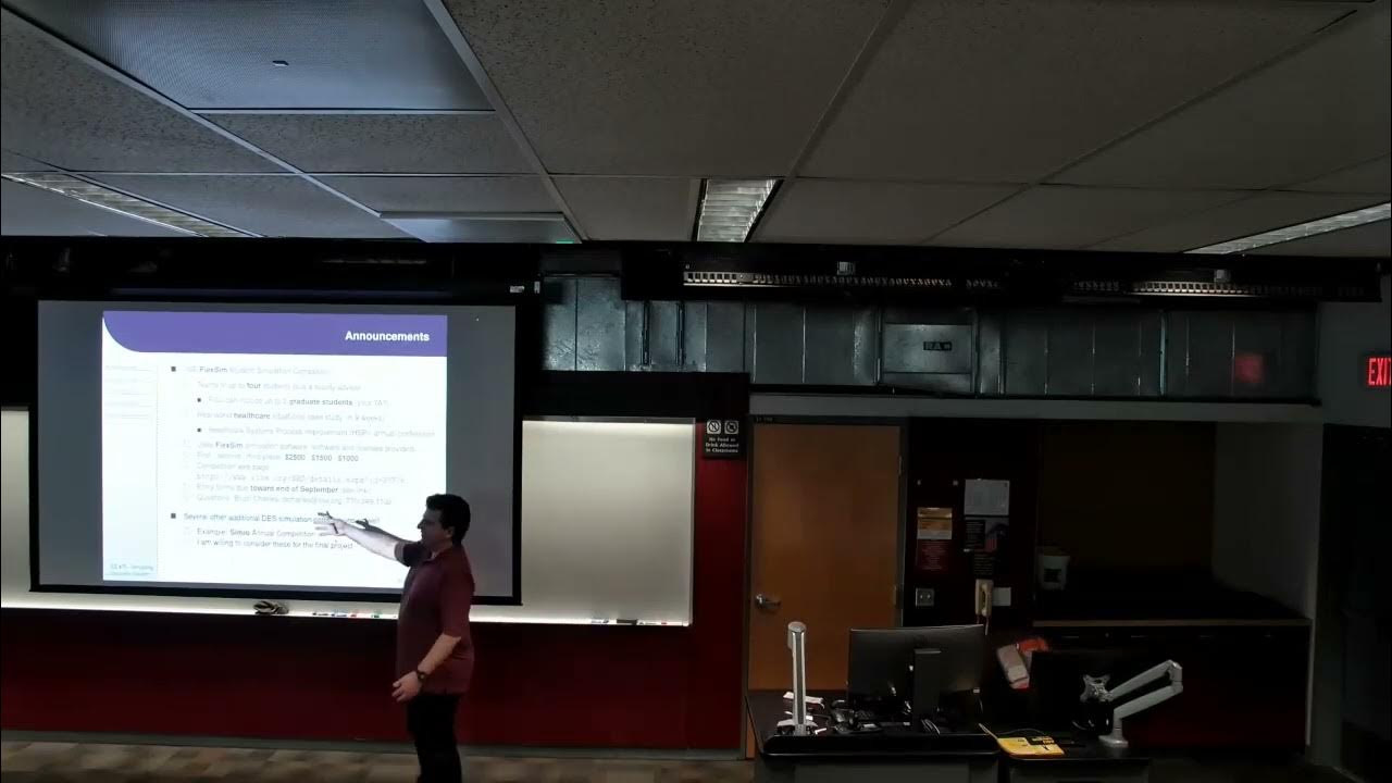 IEE 475: Lecture B1 (2024-09-03): Fundamental Concepts of Discrete-Event Simulation (DES) - YouTube