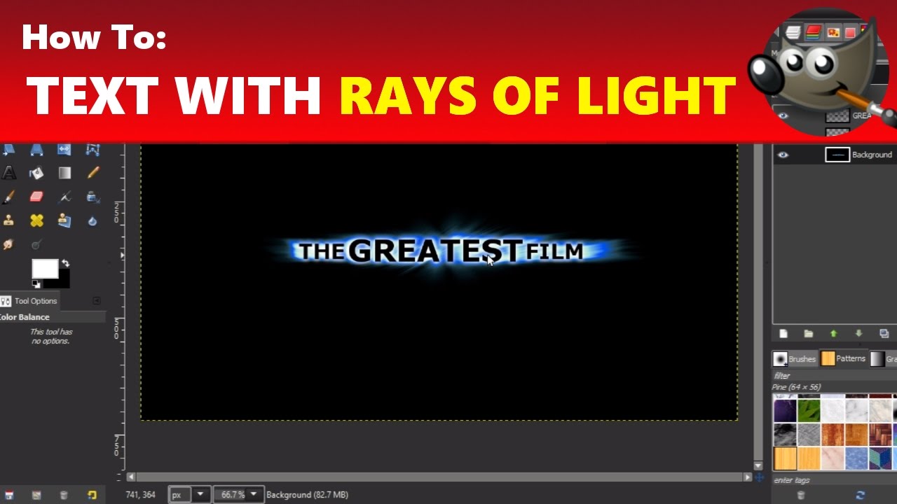 Create Text With Rays Of Light Glow Behind In GIMP Using GIMP Create Text With Rays Of Light Glow Behind In GIMP Using GIMP