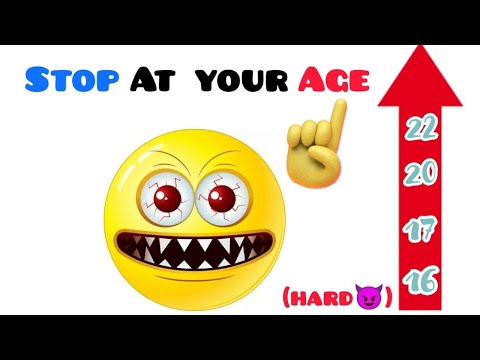 Stop the countdown at your age!😈(really hard) - YouTube