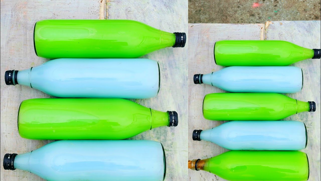 Breaking Glass Bottles ⚠️🥶 & Crushing Crunchy & Shoft Things ! - YouTube