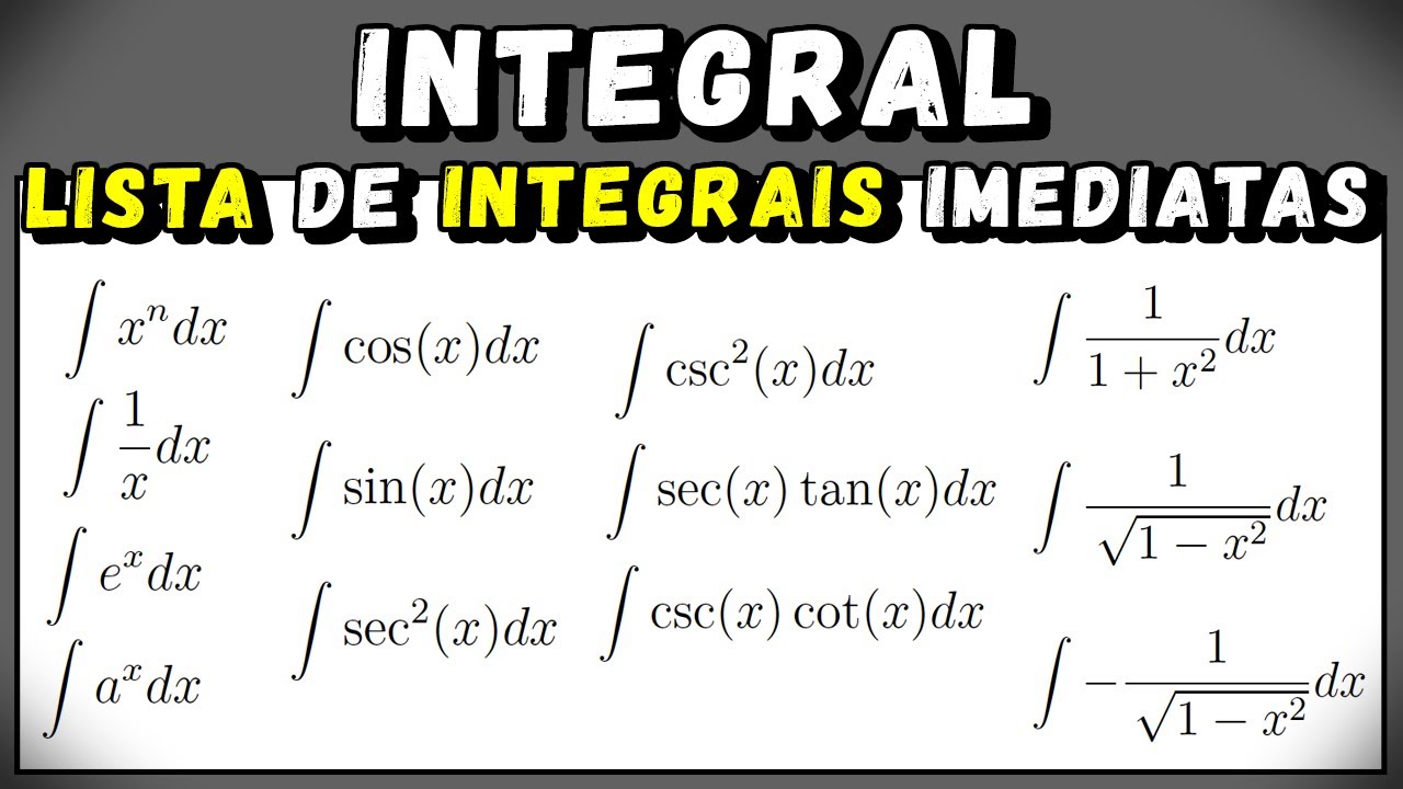 Tabela De Integrais Imediatas - RETOEDU