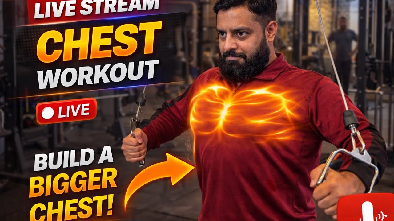 LIVE Chest Workout 💪🔥 | Build Bigger Chest at Home & Gym | Chest Day ...