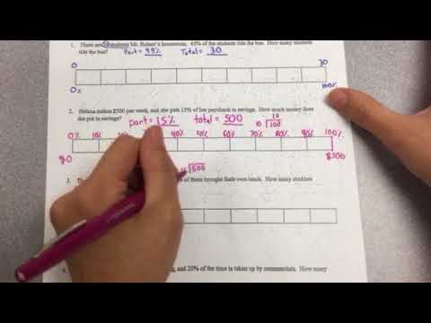 Percent Bar Models - YouTube