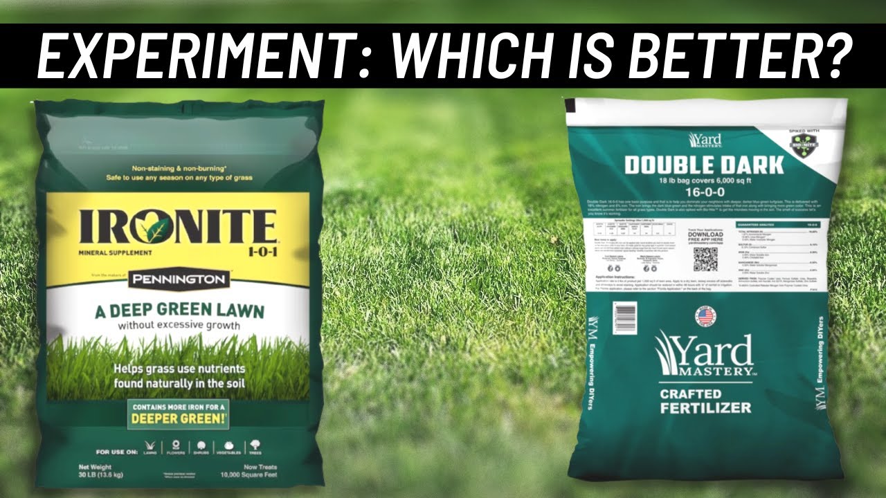 Ironite Fertilizer or YardMastery Double Dark | Before and After - YouTube