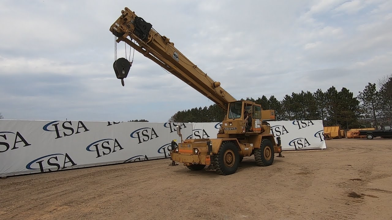 15793 - Grove RT518 Crane Will Be Sold At Auction! - YouTube
