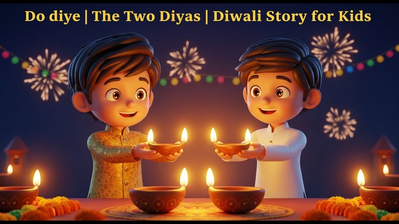 दो दीए (The Two Diyas) | Heartwarming Diwali Story in Hindi | बच्चों की ...