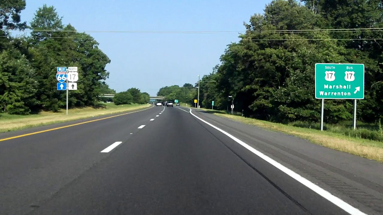 Interstate 66 (Exits 40 to 28) westbound - YouTube