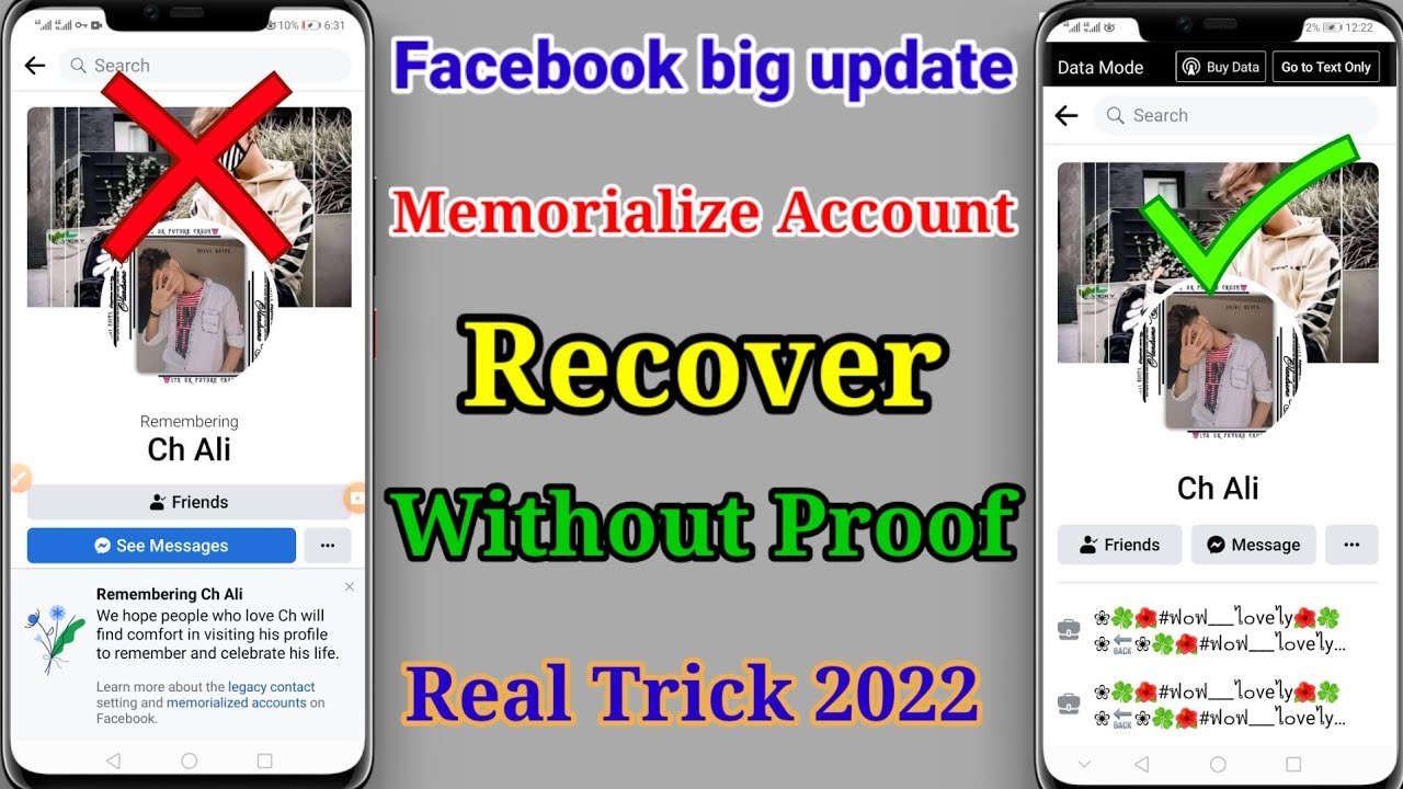 Facebook New Big Update |Memrolized Facebook account Recover Without Proof | Recover Remembering ...