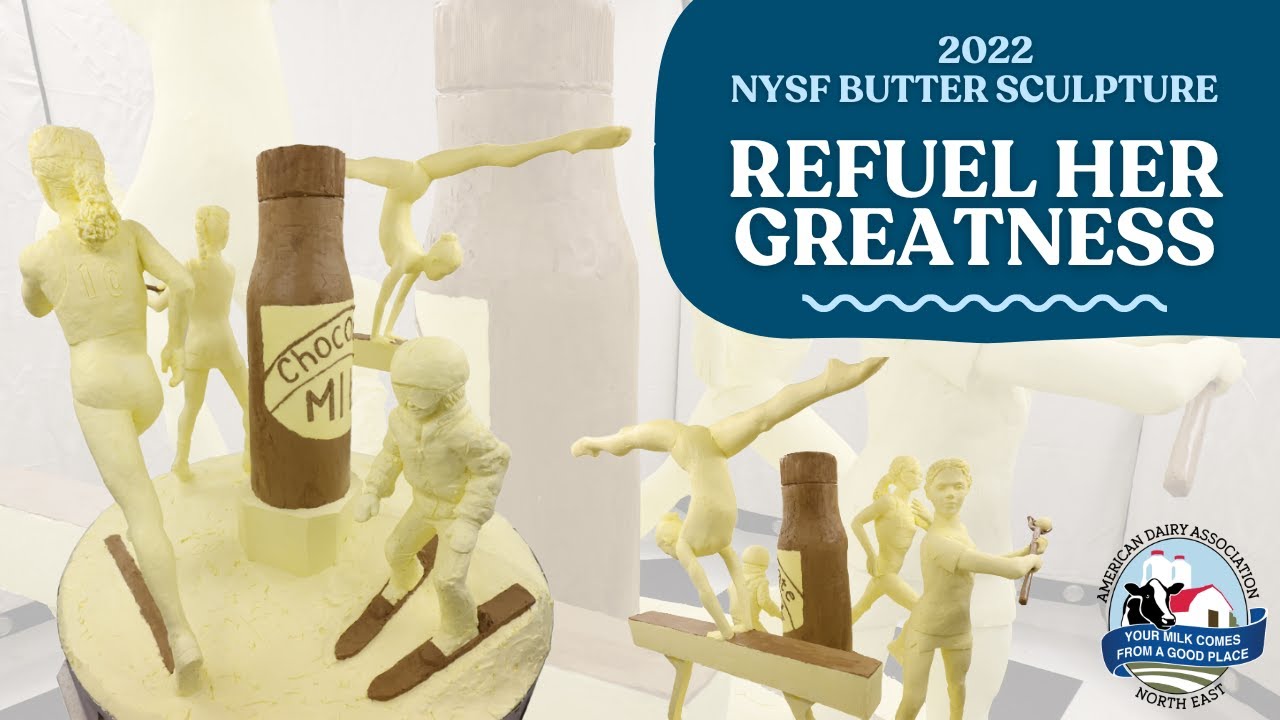 Refuel Her Greatness! The 2022 NYSF Butter Sculpture - YouTube
