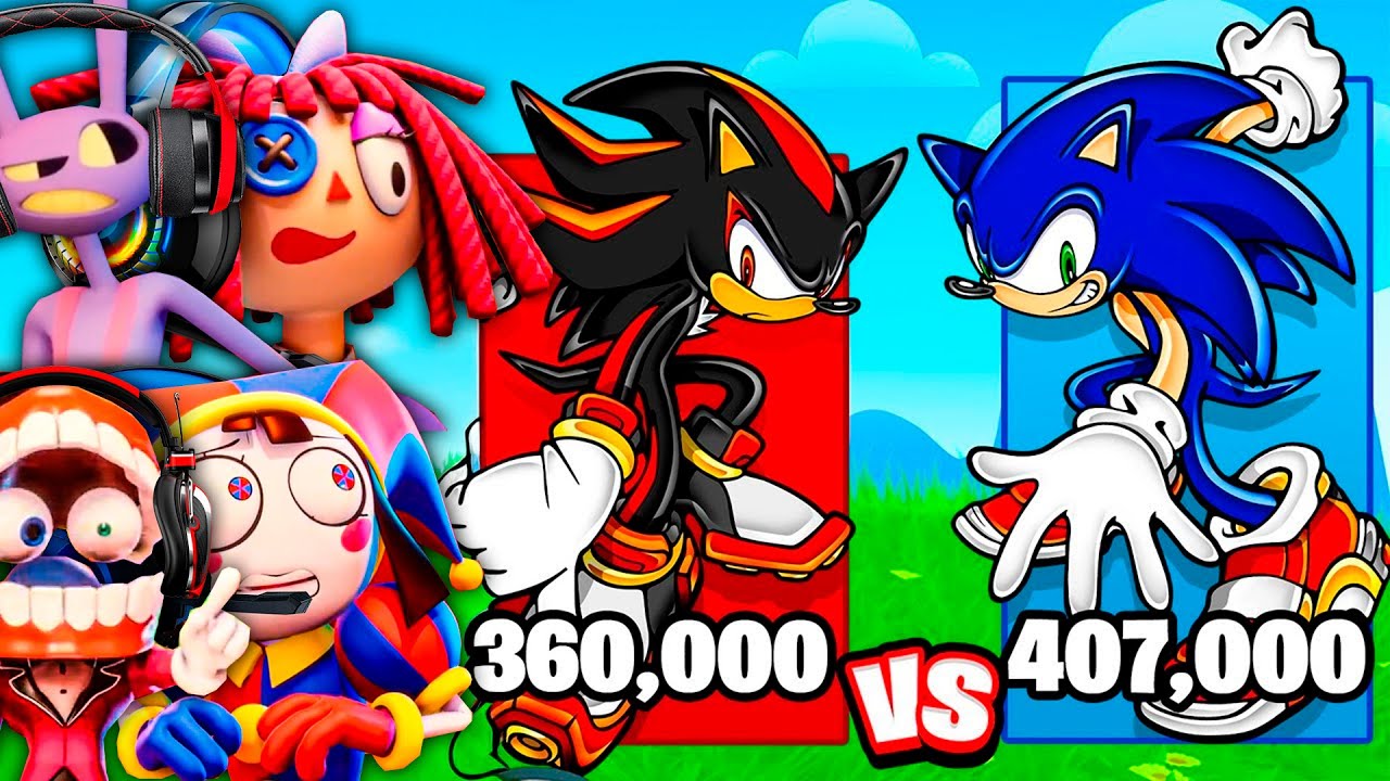 The Amazing Digital Circus React To SONIC vs SHADOW Power Level ...