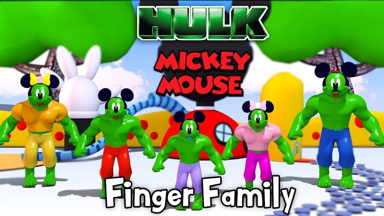 Hulk Body Micky mouse Finger family nursery rhyme |kids Nursery Rhymes ...
