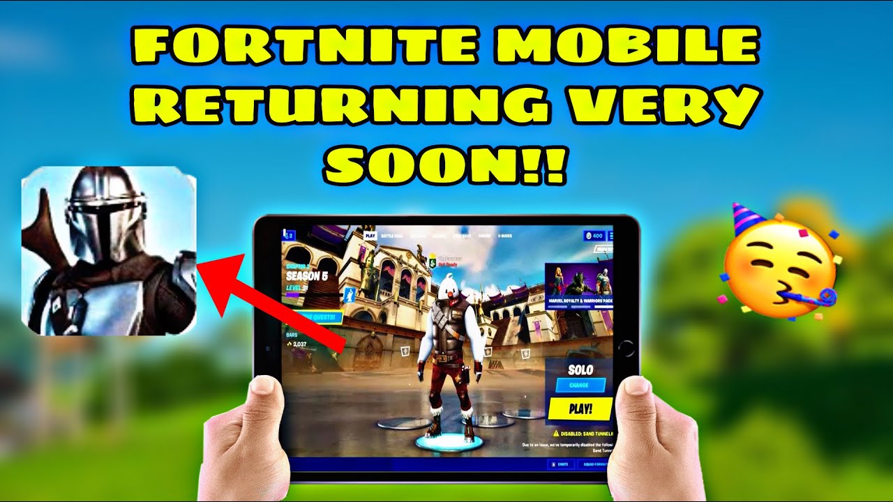 FORTNITE MOBILE RETURNING VERY SOON!!! | NEW HUD LAYOUT!!! | FORTNITE ...