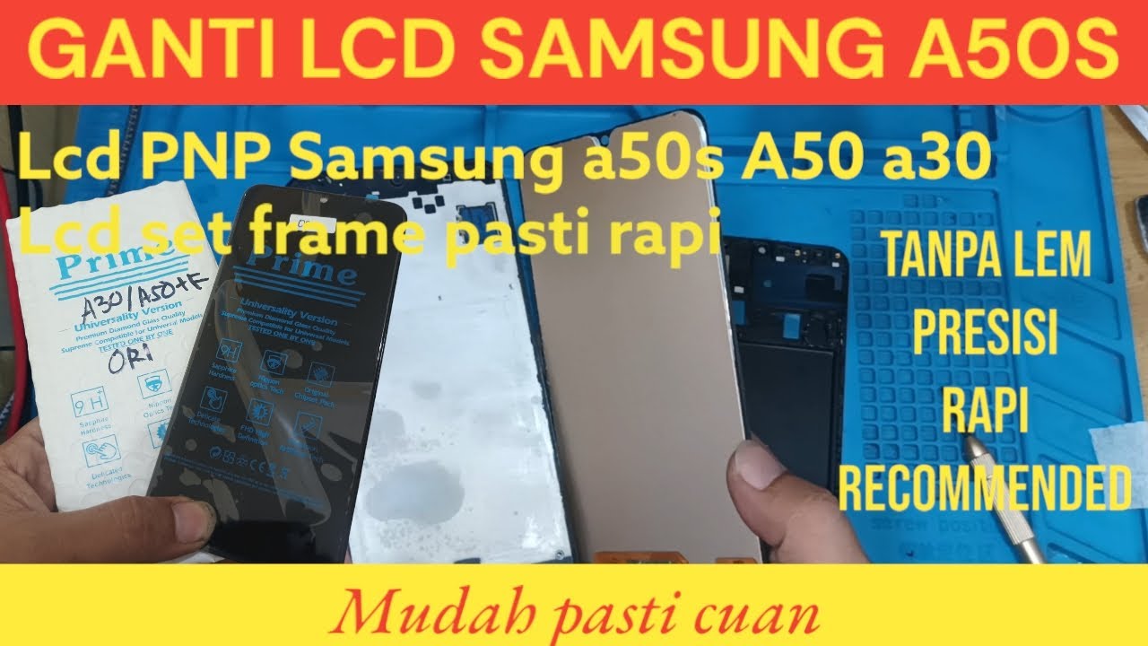 CARA GANTI LCD SET FRAME SAMSUNG A50S | Samsung a50s | HOW TO REPLACE ...