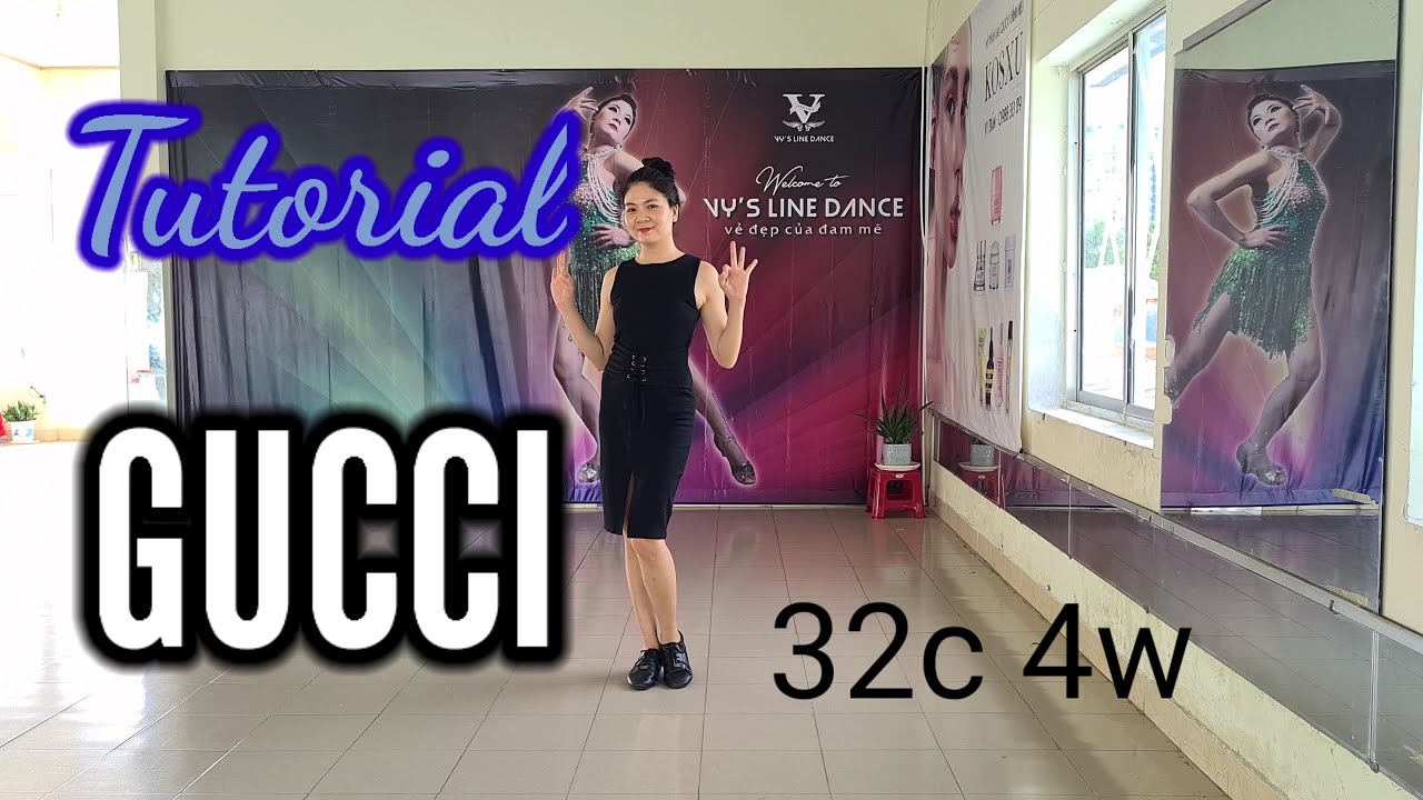 Gucci Tutorial Line Dance (Beginner Party dance) - Vy's Linedance - YouTube