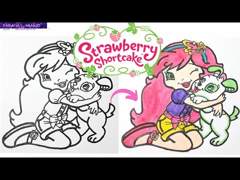How to Draw Strawberry Shortcake & Pupcake Dog - Drawing Basics. Como ...