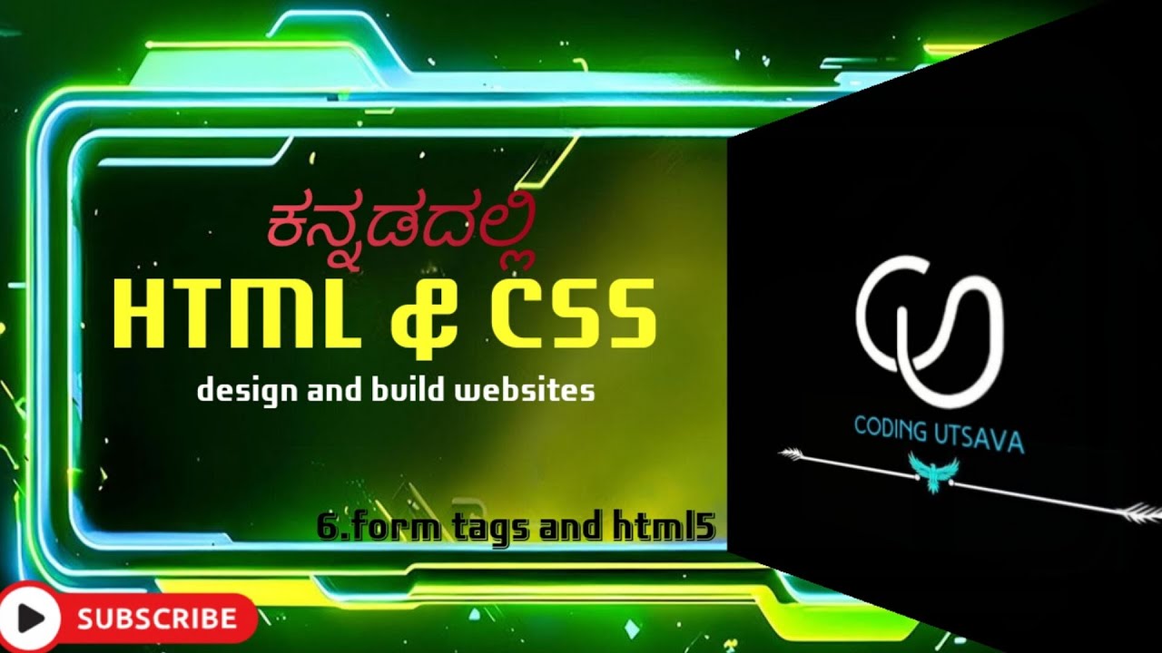 Part 6 Form Tags And Html5 In Html Html And Css Full Course In Kannada 8448