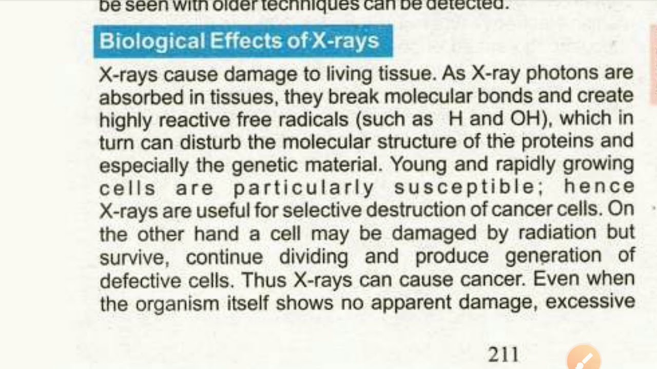 Class 12 Ch 20 Biological Effects of X-rays - YouTube