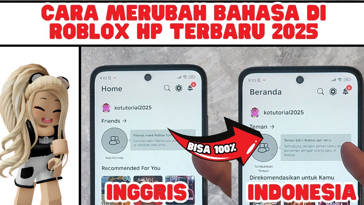 CARA MERUBAH BAHASA DI ROBLOX HP TERBARU 2025 - YouTube