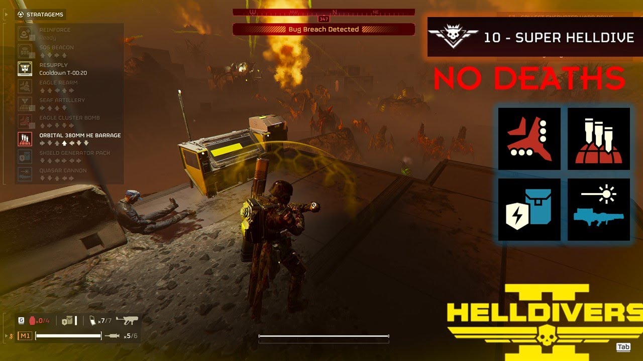 Helldivers 2 - Super Helldive Solo - No deaths/ All Side Objectives - YouTube