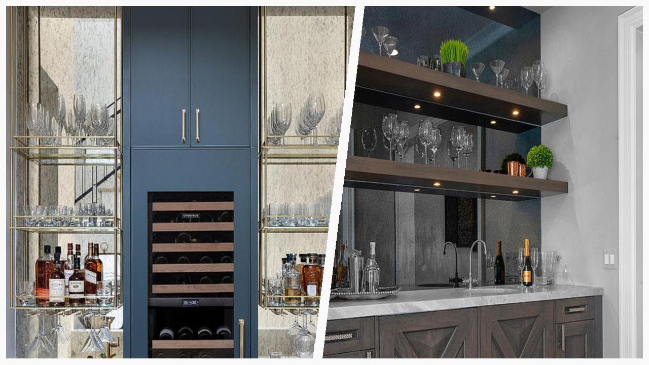 75 Luxury Home Bar With Mirror Backsplash Design Ideas You'll Love 🔴 ...