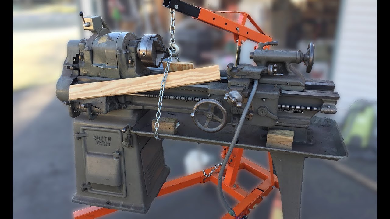 South Bend 13 lathe visual inspection, DIY leveling legs feet pads. VFD ...