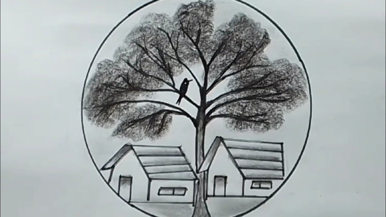 Drawing easy and beautiful | step by step drawing - YouTube