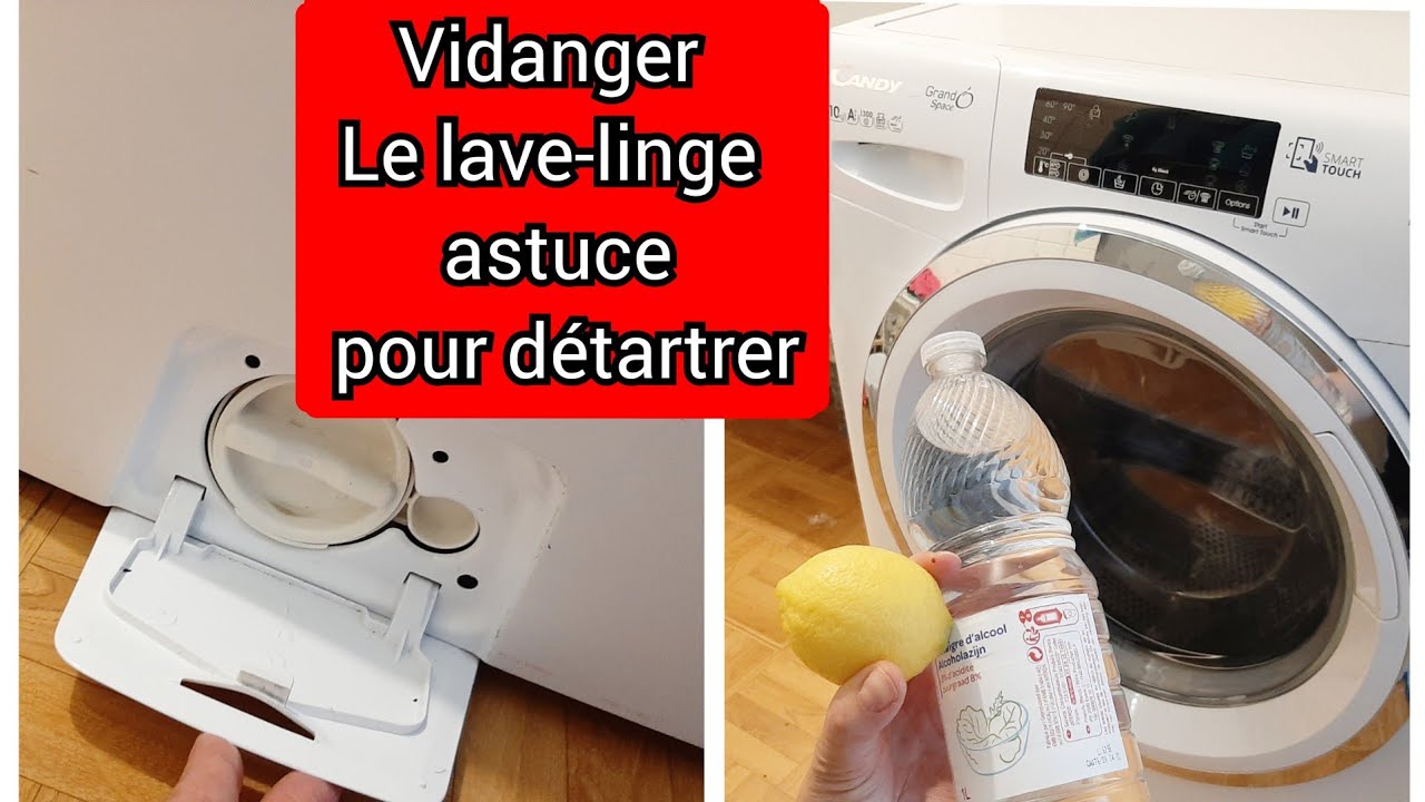 COMMENT VIDANGER LE LAVE-LINGE / et détartrer # 1 - YouTube