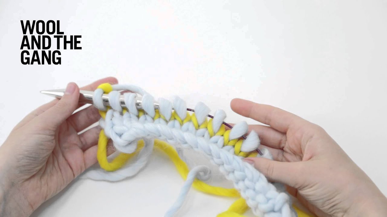 How to Knit Single Row Stripes - YouTube