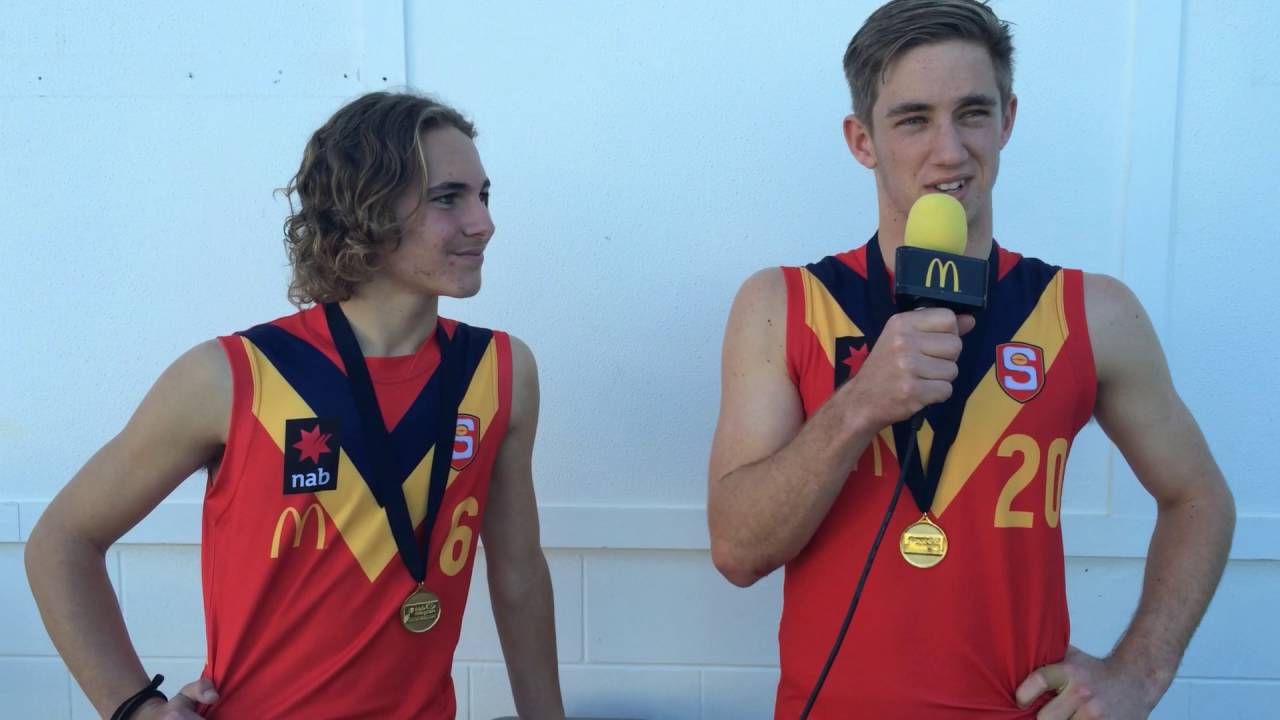 Victorious McDonald's SA U16s Captain Charlie Hay (West) chats with ...