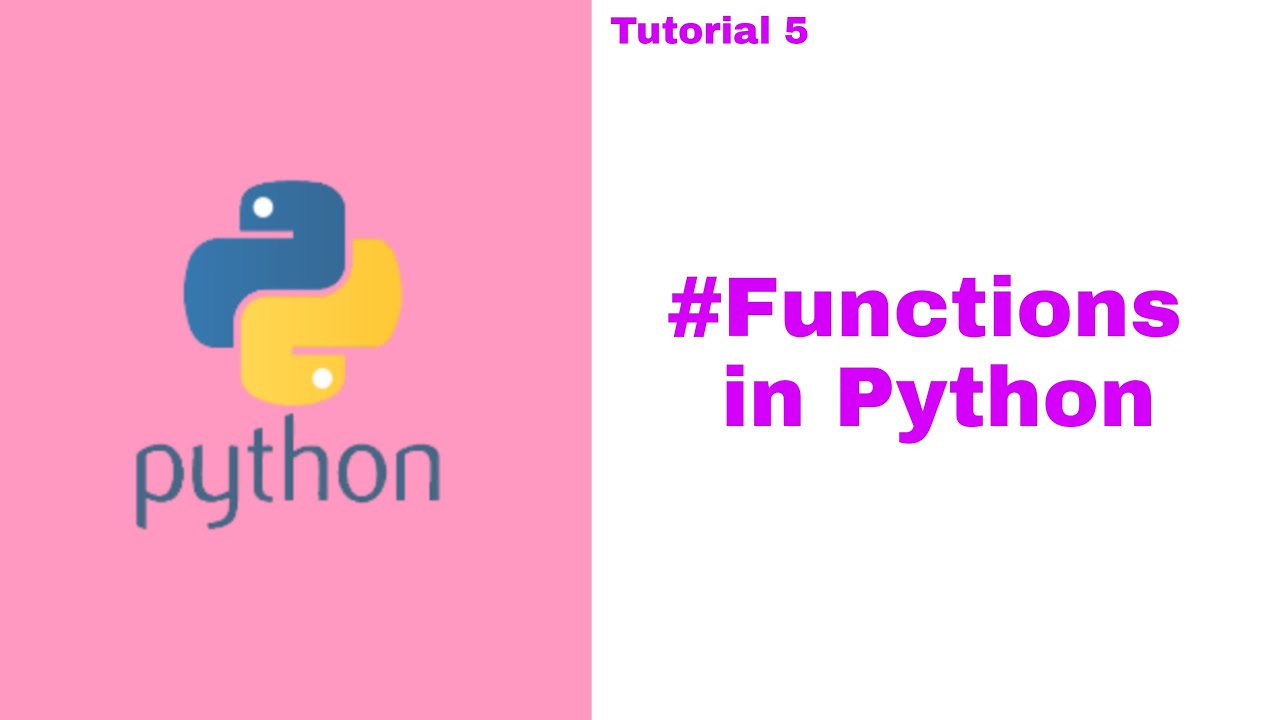 5 Def Function In Python YouTube 5 Def Function In Python YouTube