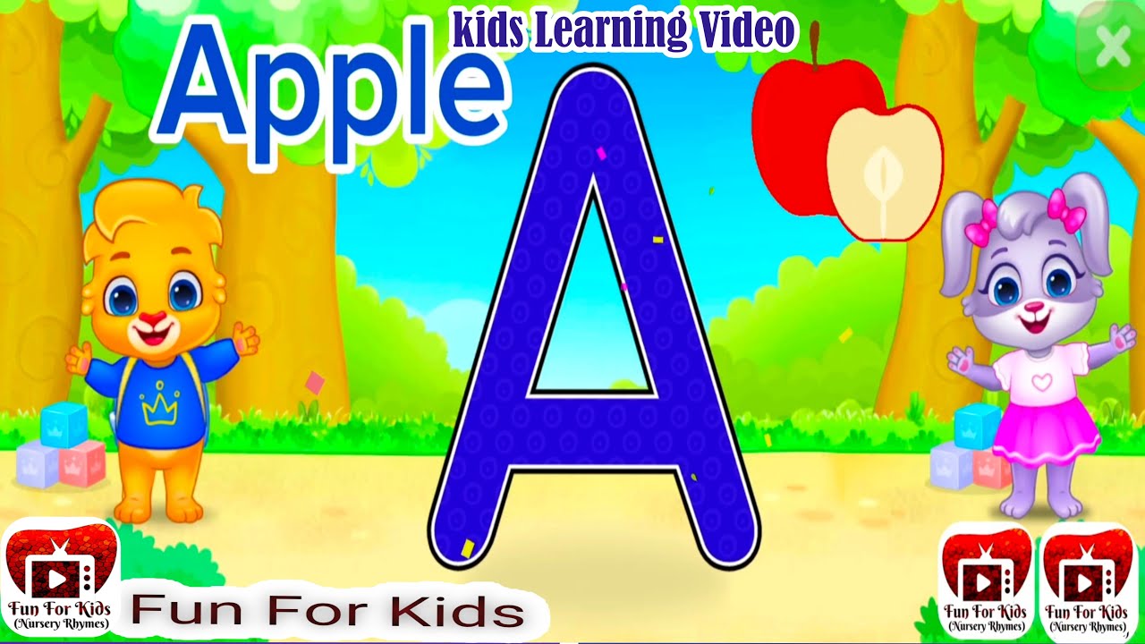 ABC Kids Learning Video | Nursery Rhymes For Kids & Kids Songs | Fun ...