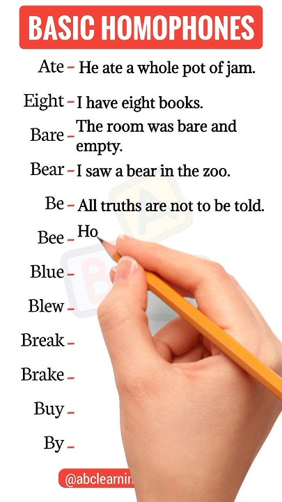 Confusing Homophones In English - Improve English Pronunciation - Avoid ...