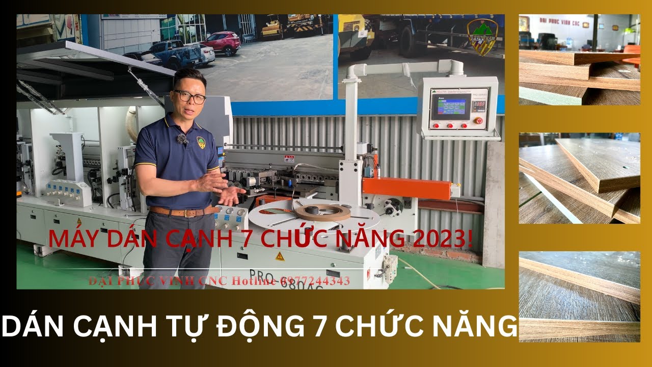 MÁY DÁN CẠNH 7 CHỨC NĂNG HOLZTEK PRO-680AC - YouTube