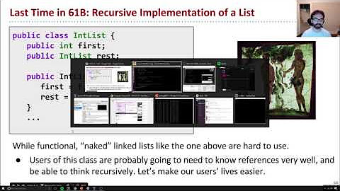 61B 2019 Lecture 4 - SLLists, Nested Classes, Sentinel Nodes - YouTube