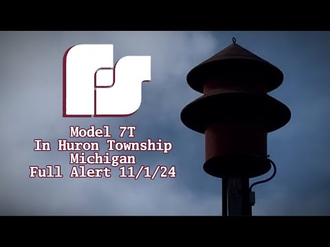 Huron Township, MI | Federal Signal Model 7T Full Alert | 11/1/24 - YouTube