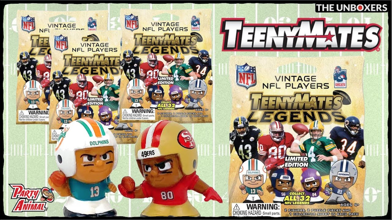 Teenymates Legends Vintage NFL Player Mini Figures by Party Animal ...