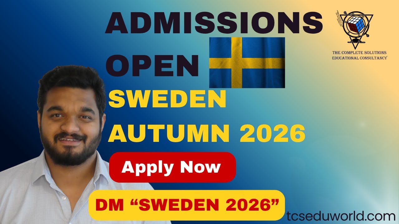Admissions Open for Sweden Autumn 2026 | Apply Now with TCS Eduworld ...