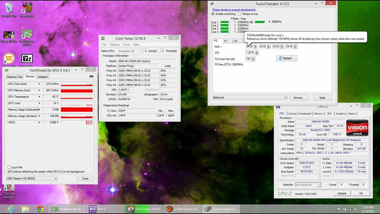 amd a6 3420m true performance 2.9ghz - YouTube