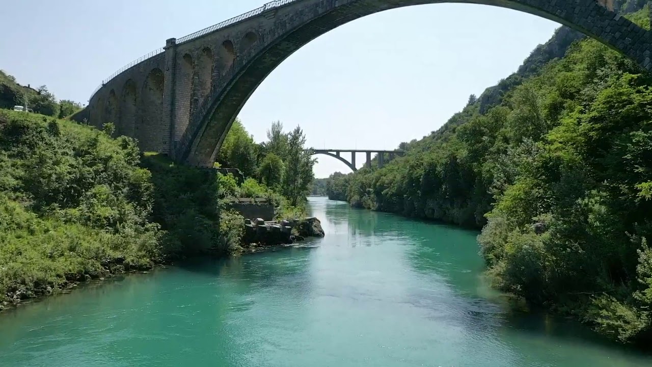 World's longest stone arch railroad bridge | Solkan railroad bridge ...