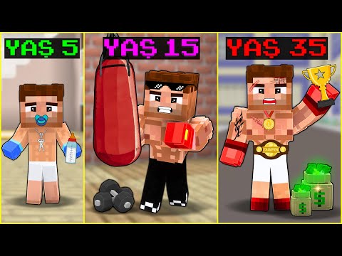 BEBEKLİKTEN DÖVÜŞÇÜLÜĞE ALİ'NİN HAYATI! 😱 -Minecraft