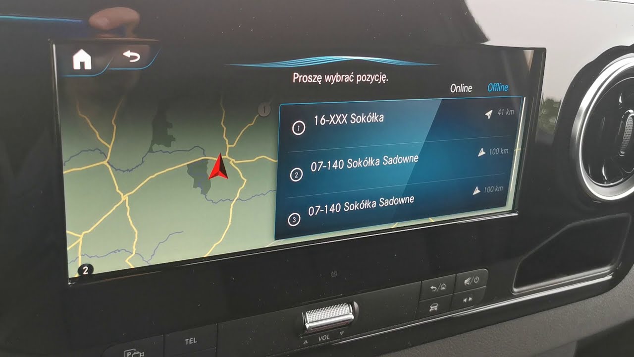 Nowy Sprinter MBUX 10,25" - Nawigacja, wybieranie głosowe - YouTube