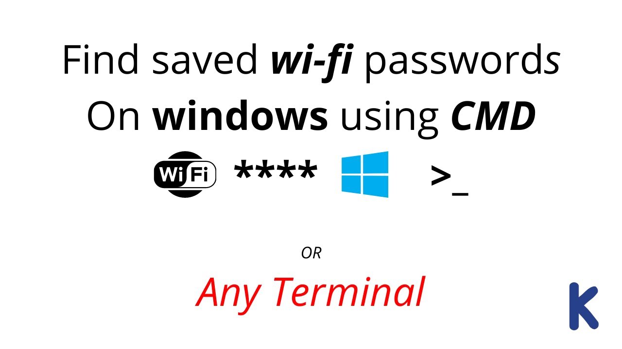 How To Find All Saved WIFI Passwords In Windows Using CMD YouTube How To Find All Saved WIFI Passwords In Windows Using CMD YouTube