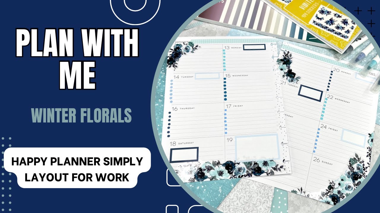 PLAN WITH ME IN MY WORK PLANNER | SIMPLY LAYOUT CLASSIC HAPPY PLANNER ...