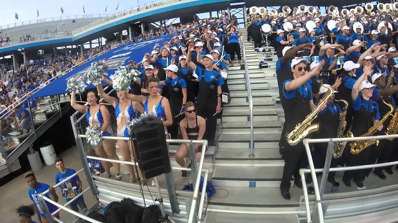 MTSU Band of Blue (9-5-15) Stands Part A - YouTube